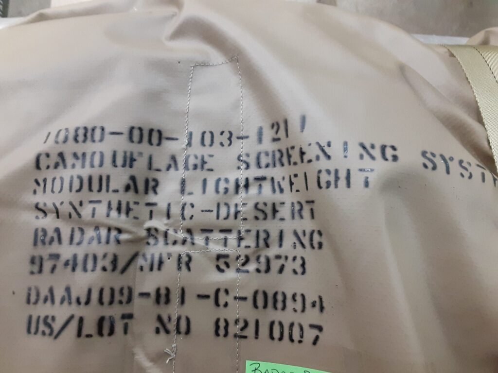 U.S. Radar Scattering Screen System – Indiana Army Surplus